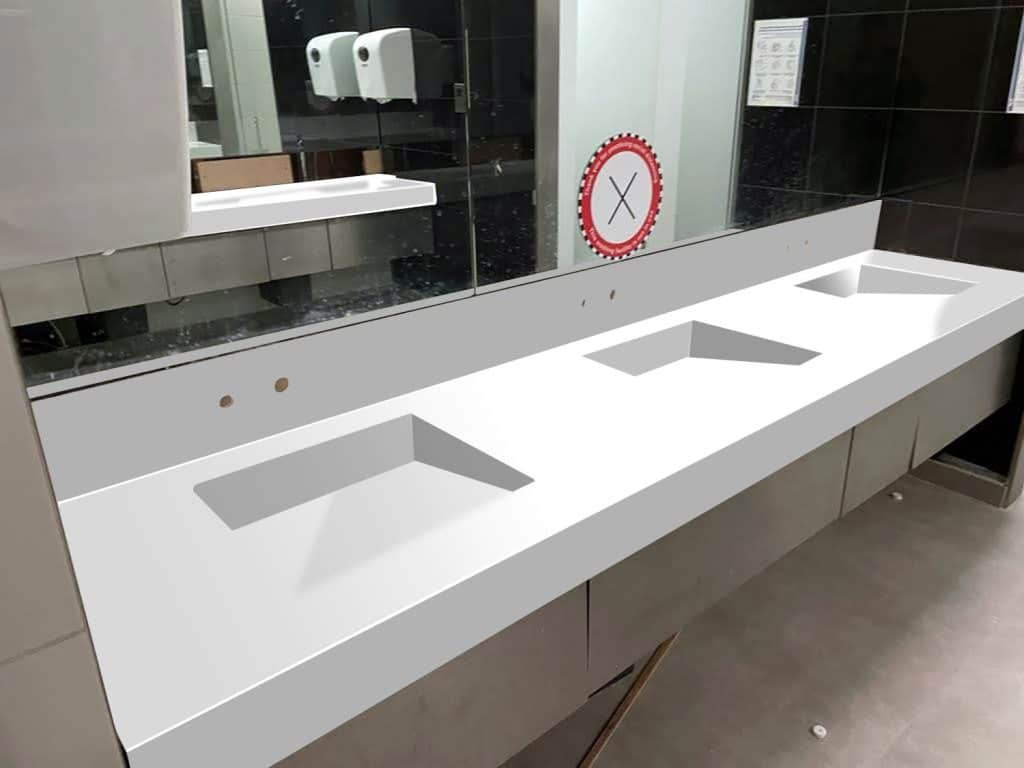 HIMACS Alpine White Solid Surface | White Solid