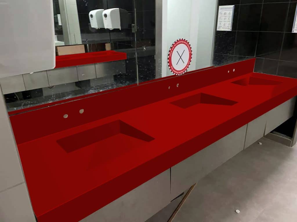 Staron Super Solid Univers Solid Surface | Red Solid