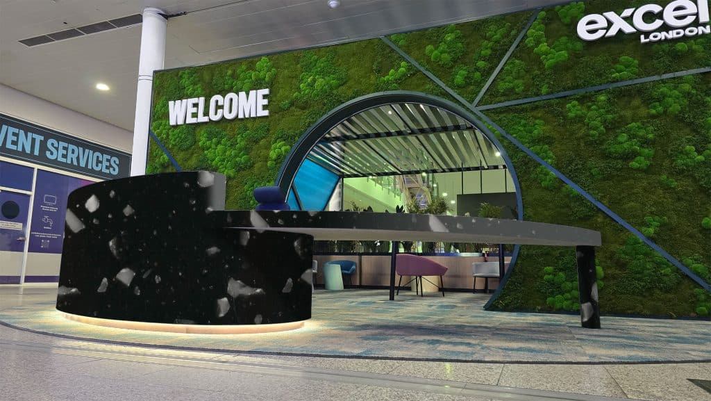 Staron Pebble Ebony Solid Surface | Black Terrazzo