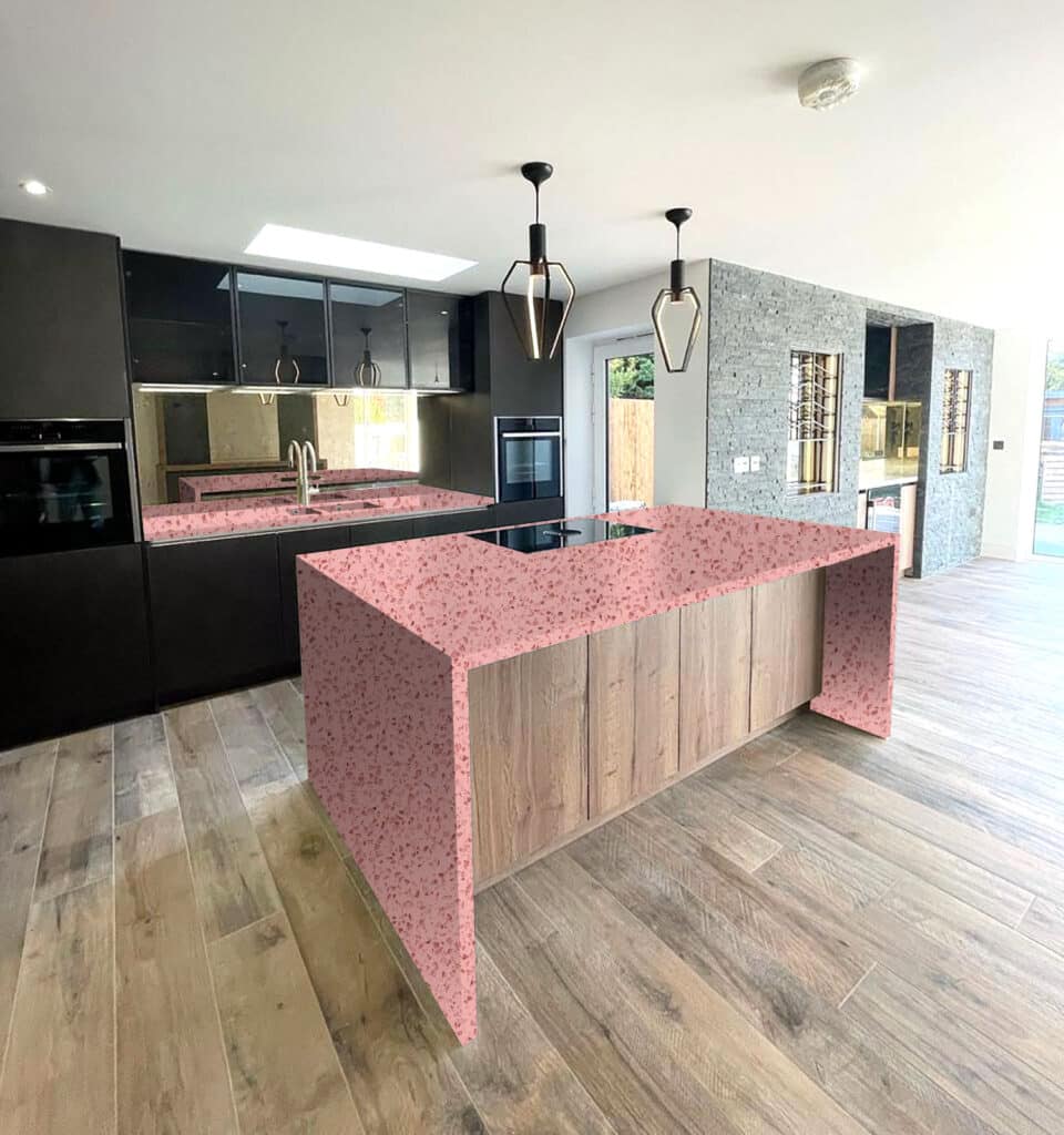 Durat D0150-00 (150) UK | Pink Terrazzo Solid Surface Material