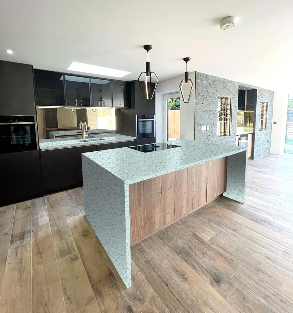 Durat D0230-00 (230) | Blue Terrazzo Solid Surface Material