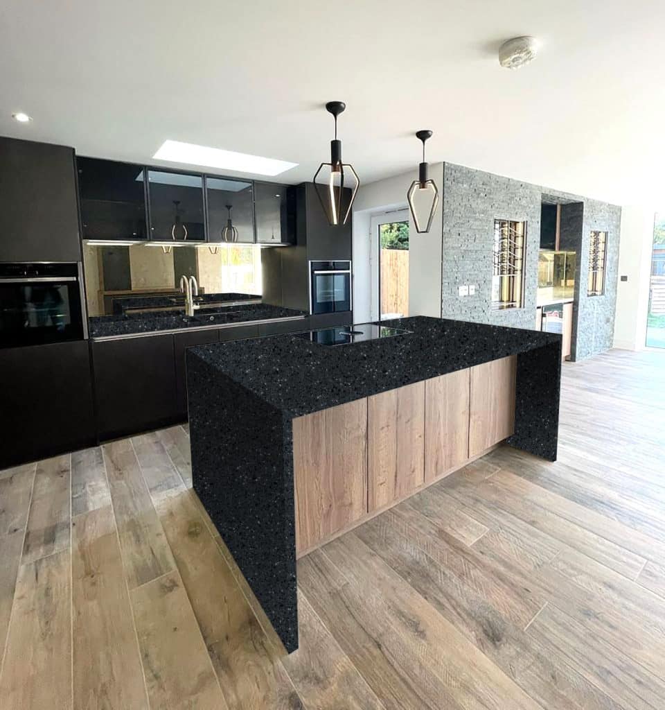 Hanex Yuri Grey Solid Surface | Grey Speckled